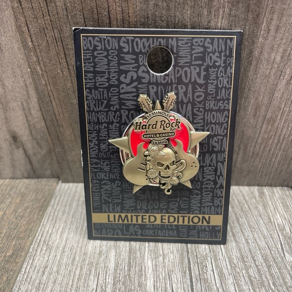 Hard Rock Hotel | Jewelry | Hard Rock Hotel Pin Tampa 3d Skull Roses ...